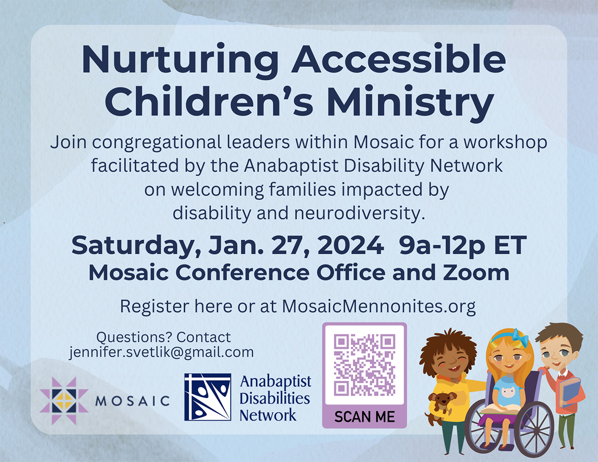 Nurturing Accessible Children’s Ministry - Mosaic Mennonites