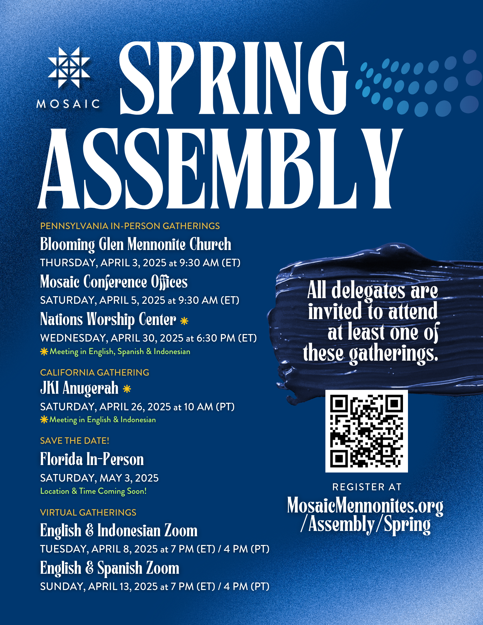 Register for the Mosaic Conference 2025 Spring Assembly - Mosaic Mennonites